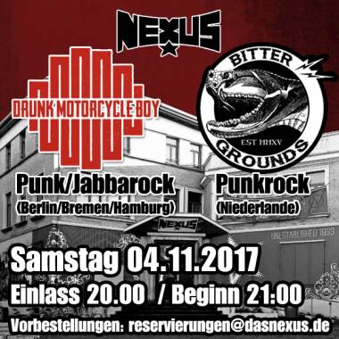 Drunk Motorcycle Boy + Bitter Grounds – Nexus | Braunschweig